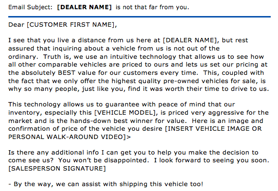 Ask The Experts Out Of Market Used Car Lead Follow up DealerKnows